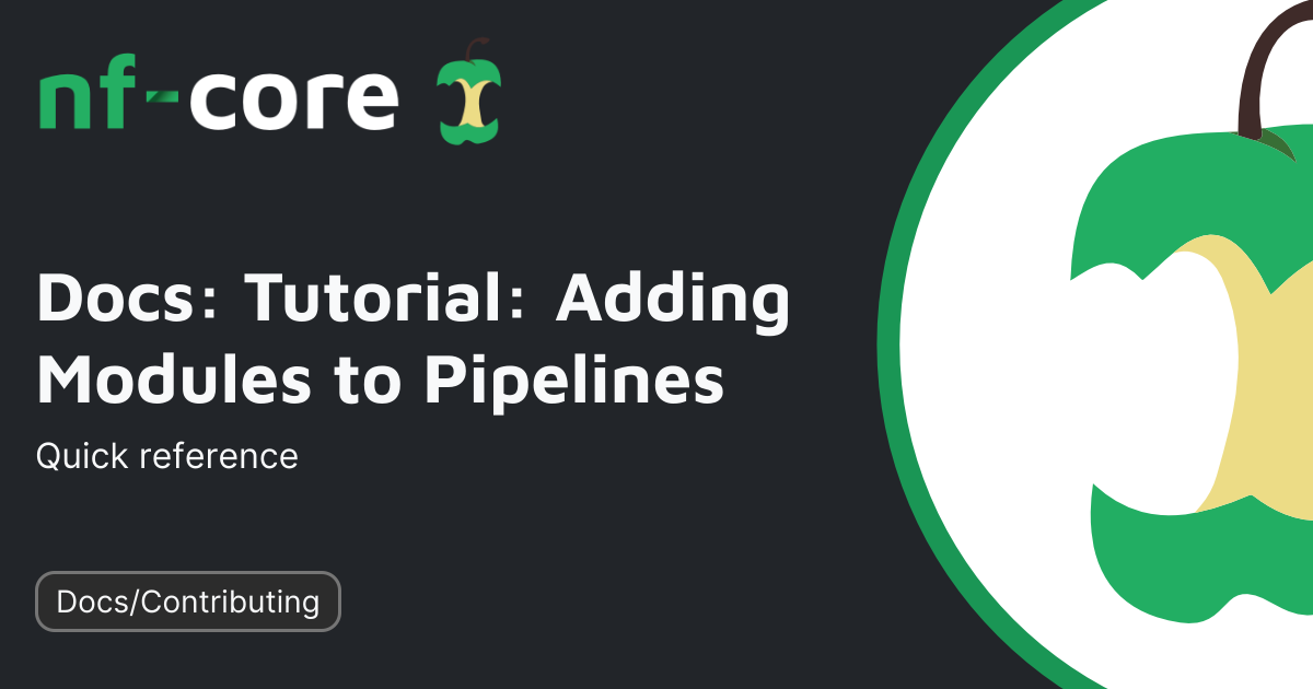 Docs: Tutorial: Adding Modules to Pipelines