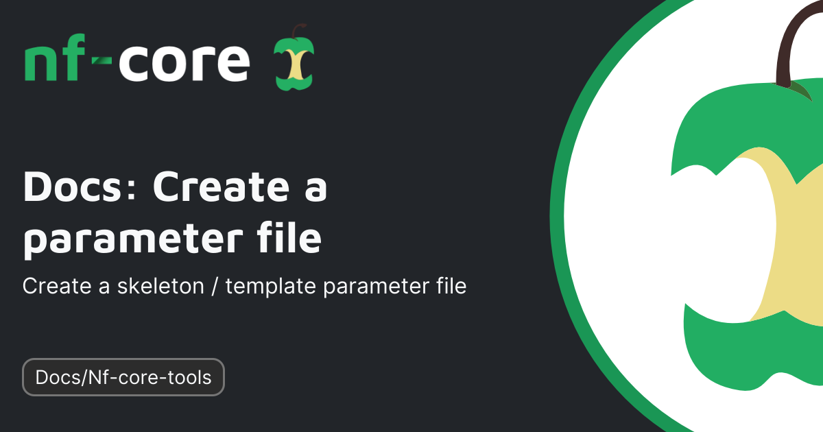Docs: Create a parameter file