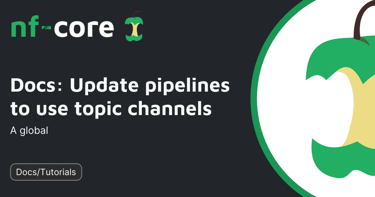 Docs: Update pipelines to use topic channels