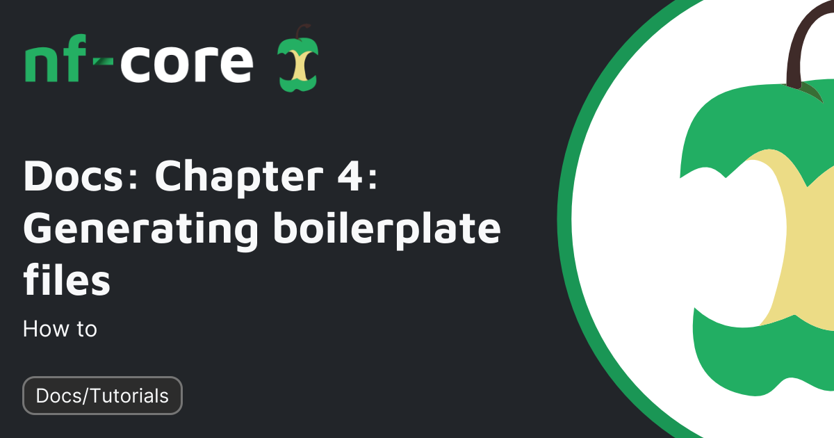 Docs: Chapter 4: Generating boilerplate files