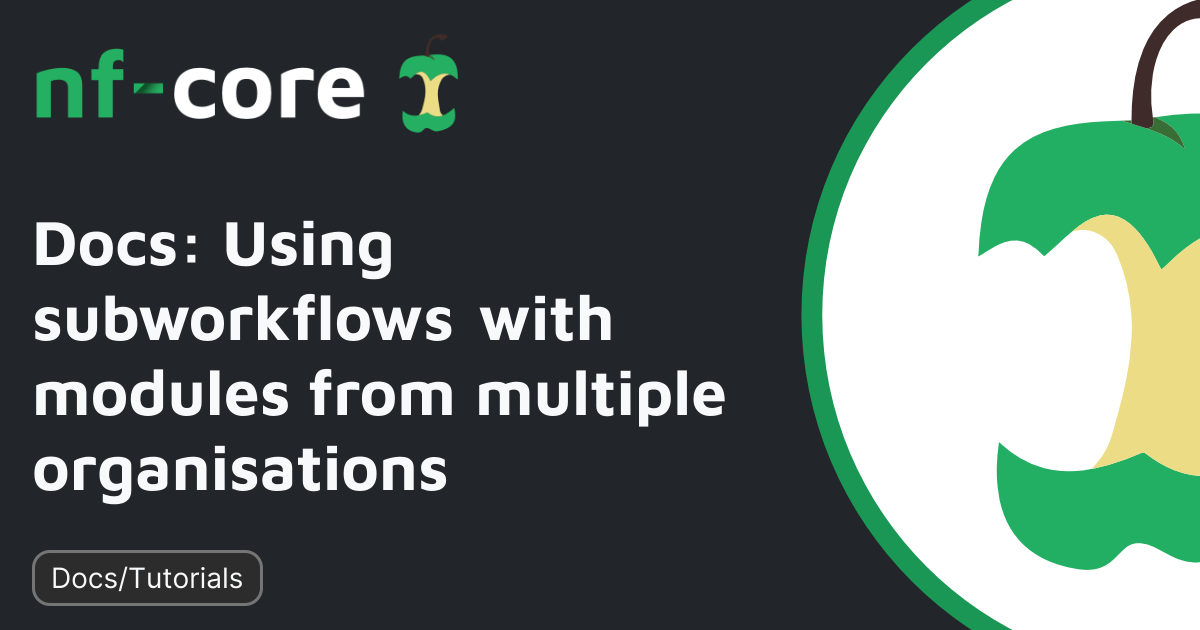 Docs: Using subworkflows with modules from multiple organisations