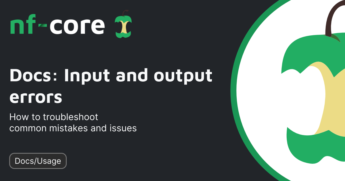 Docs: Input and output errors